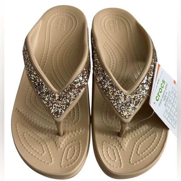 CROCS | Shoes | Nwt Crocs Sloane Glitter Flip Flops Sz 5 | Poshmark